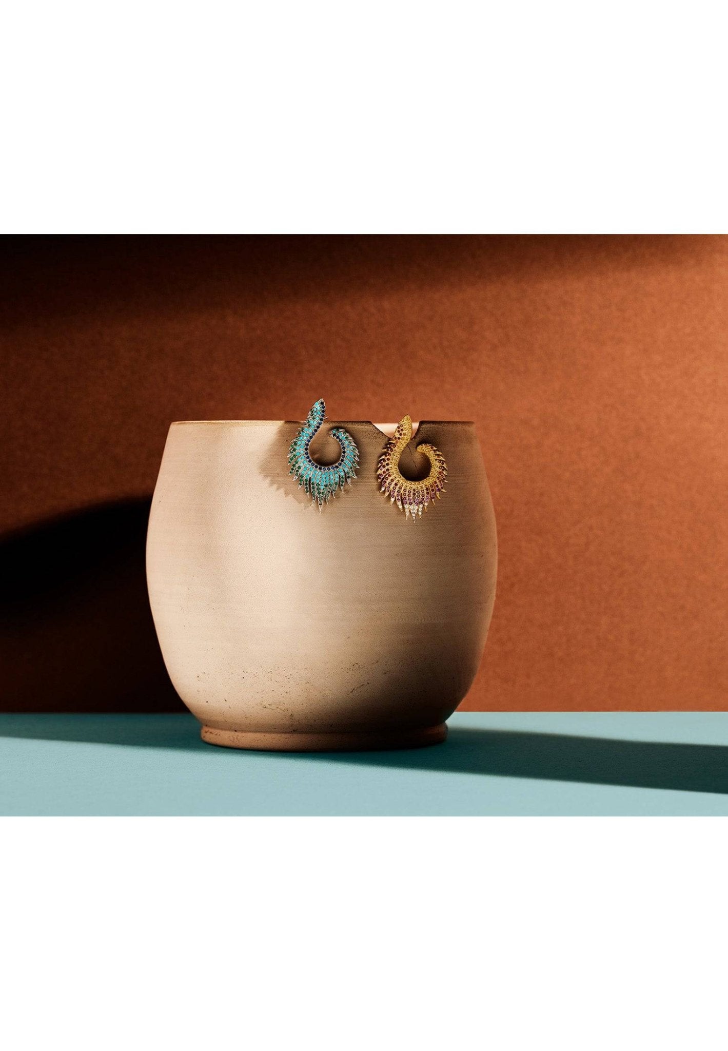 Flame Earrings Cold Ice Silver