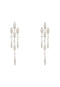 Valencia Statement Drop Earring White Cz Silver